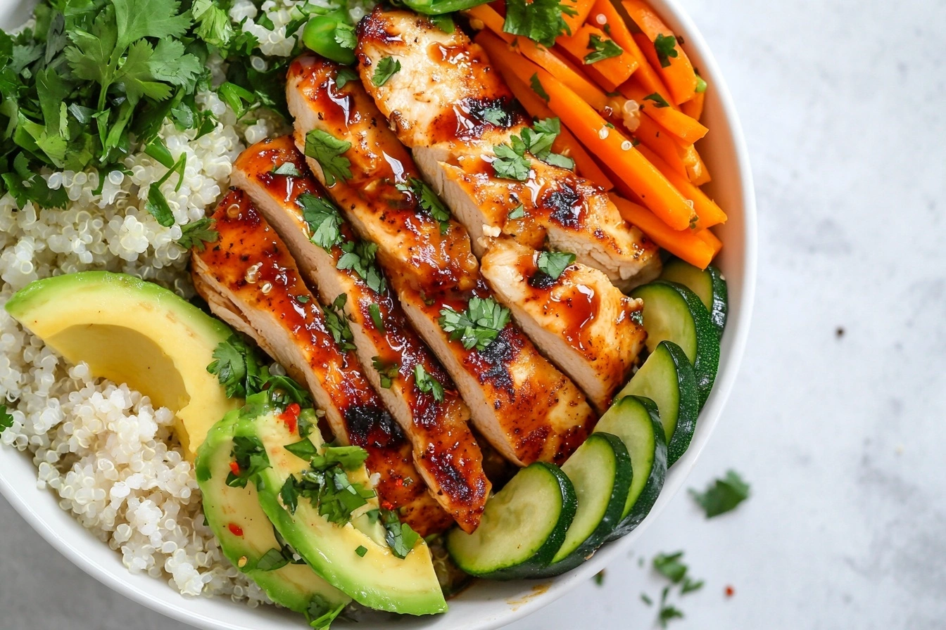 Hot Honey Chicken Bowl With Quinoa & Veggies – Easy Meal Prep