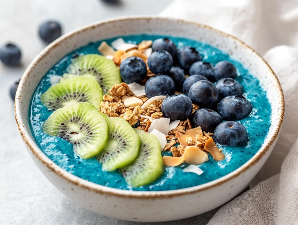 How To Make A Healthy Blue Smoothie Bowl In 10 Minutes